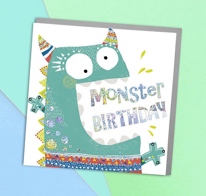 Monster Happy Birthday Card by Lola Design | Lola Design Ltd
