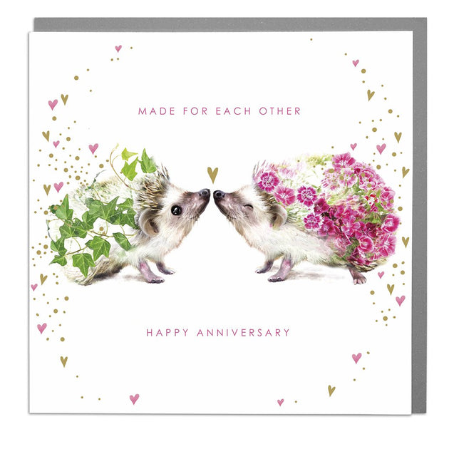 Hedeghogs Happy Anniversary Card by Lola Design– Lola Design Ltd