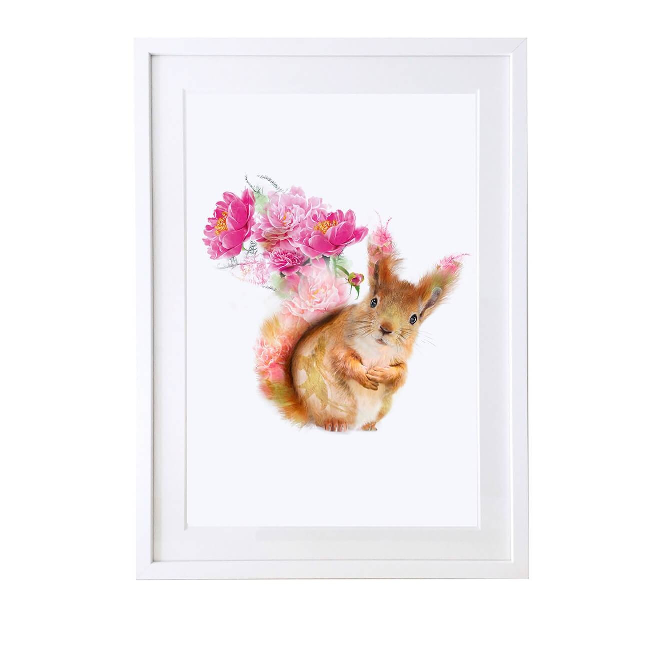 Red Squirrel Art Print by Lola Design | Lola Design Ltd