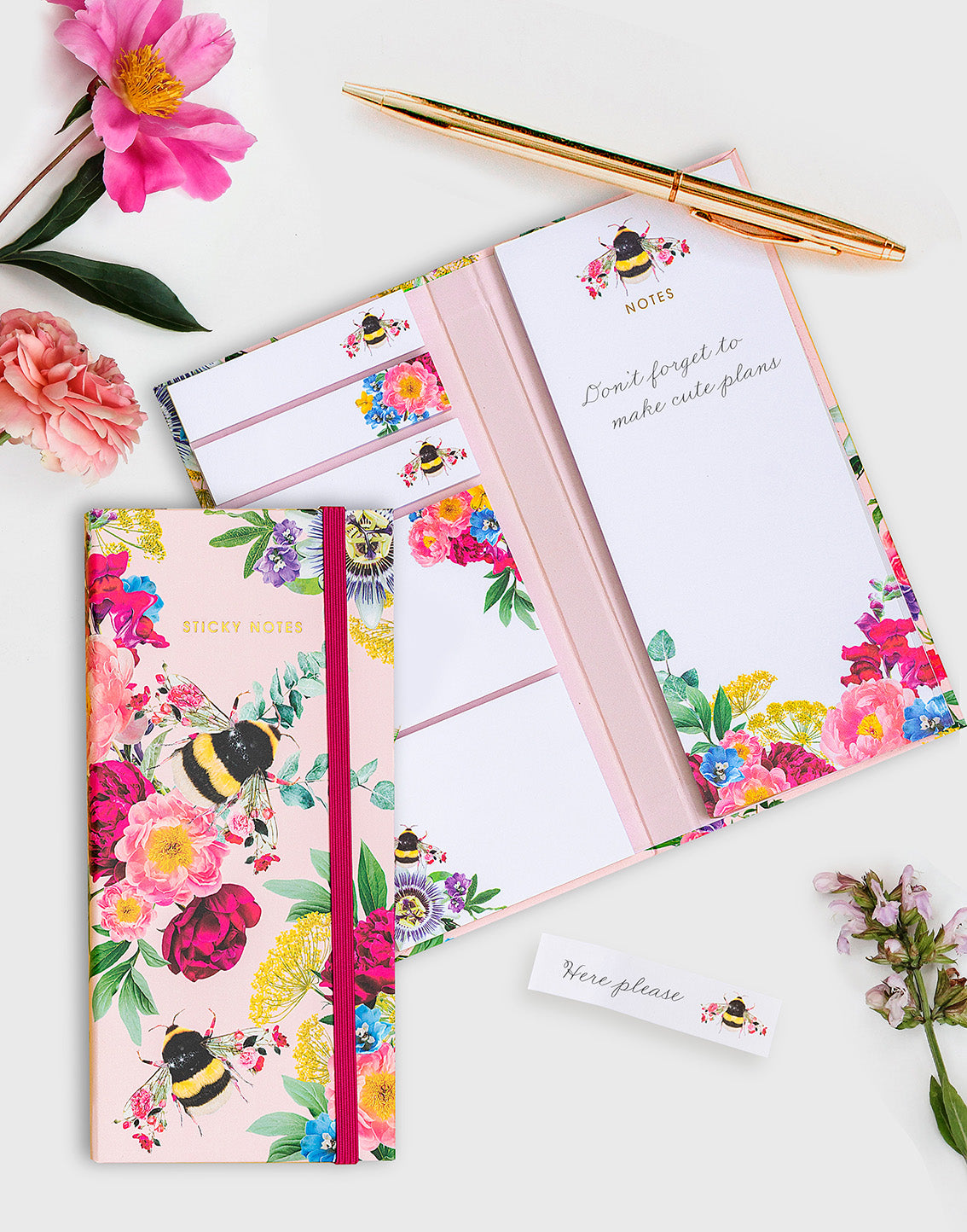 Bee Sticky Notes Memo Folio | Lola Design Ltd